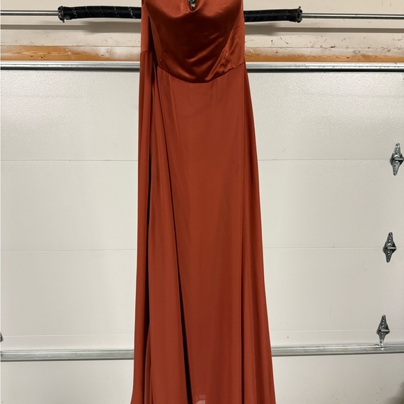 Christina | Dresses | Christina Wu Strapless Rust Dress | Poshmark